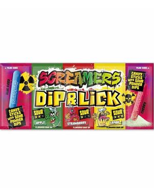 24 stk Zed Candy Screamers Dip & Lick - Slikkepinde med Sur Bruspulver ...