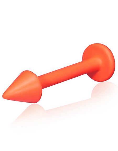 Orange Labret med Spike Kugle - 1.2 x 8 mm - Læbe & Madonna Labret ...