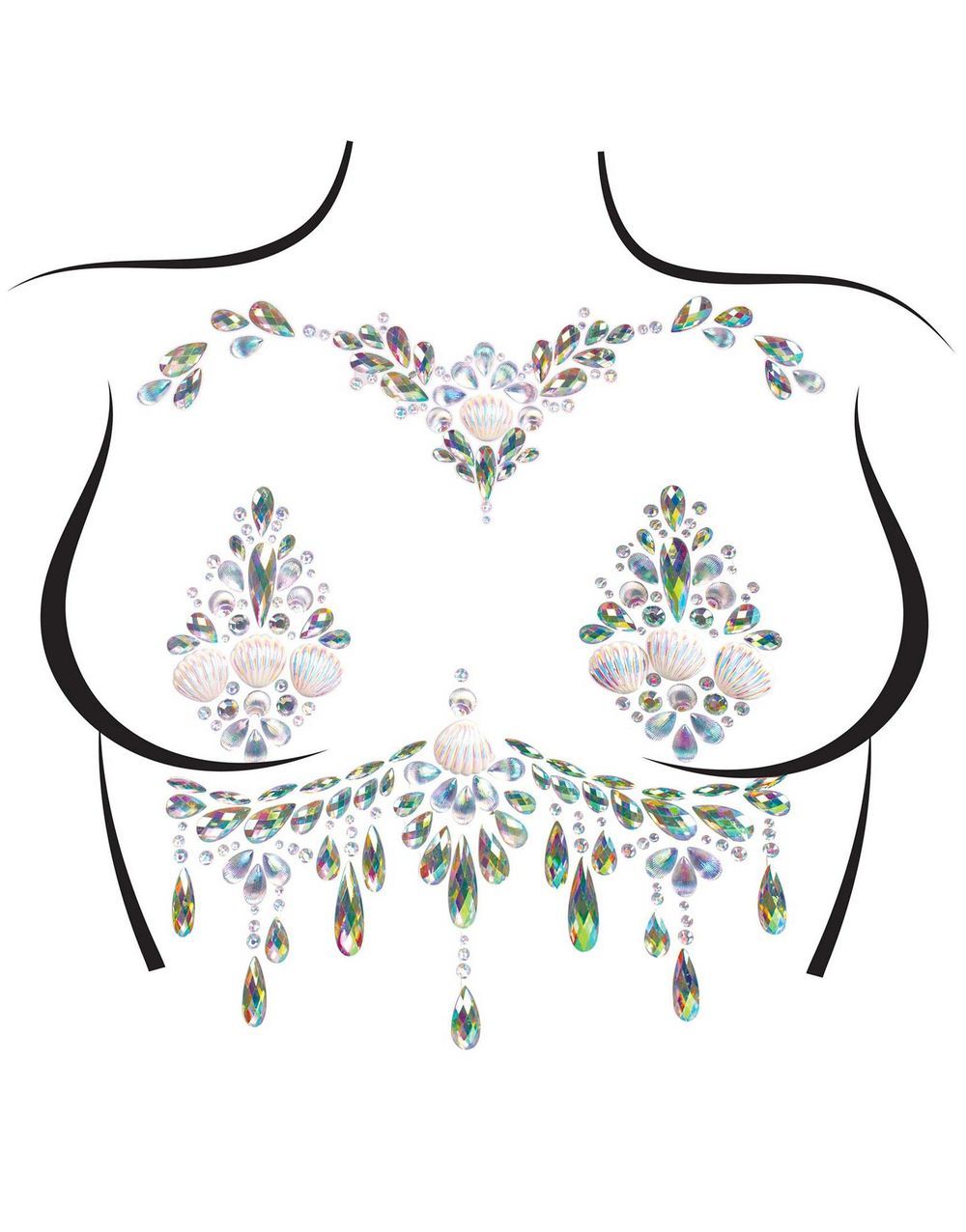 Siren Body Jewels - Kropssten/Smykker med Havfruetema - Havfruer ...