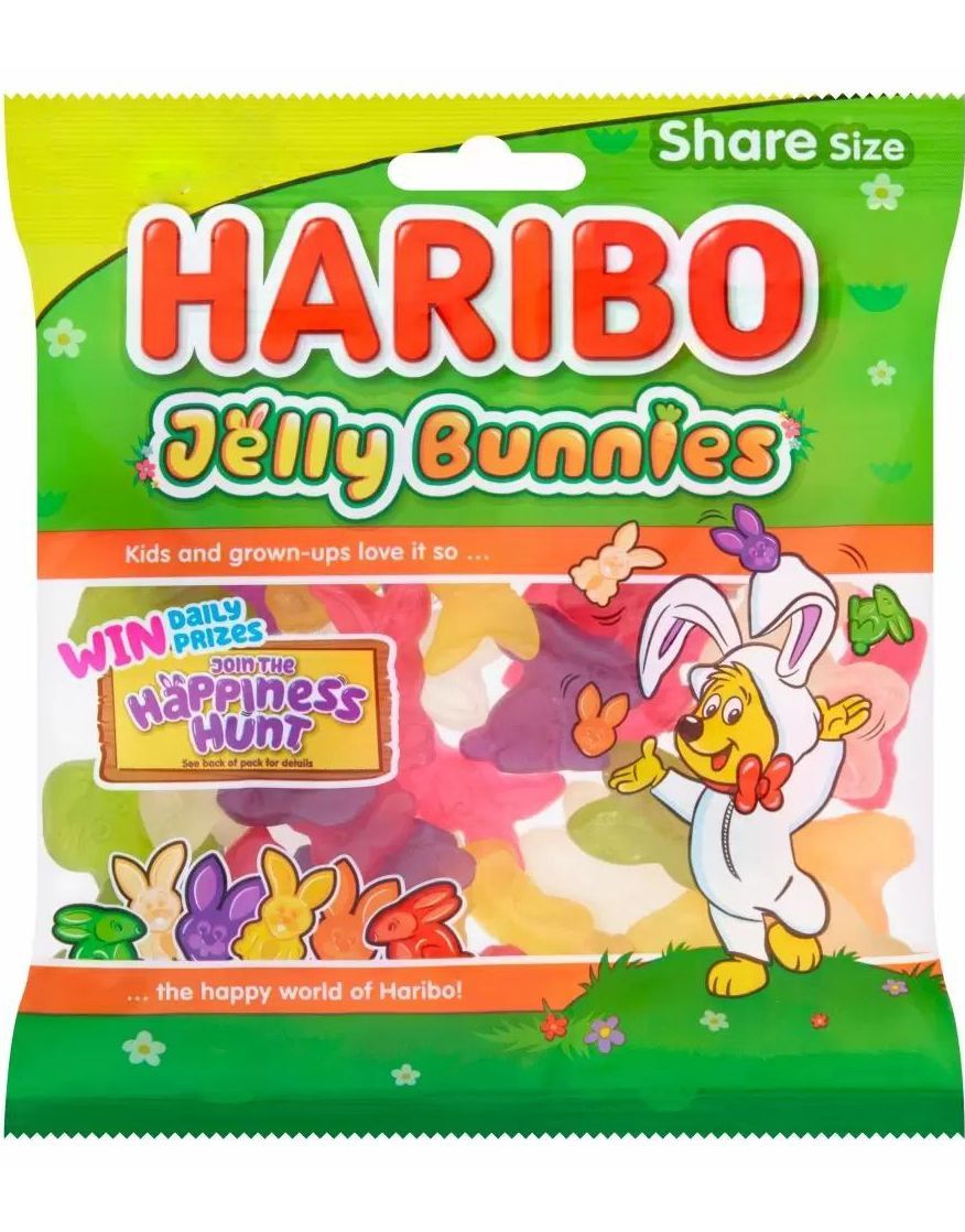 12 stk Haribo Jelly Bunnies - Vingummikaniner med Fruktsmag - Hel Kasse ...