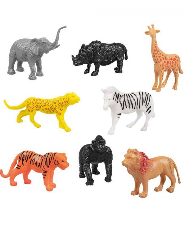 8 små figurer med vilde dyr - Se Alle Vores Festprodukter ...