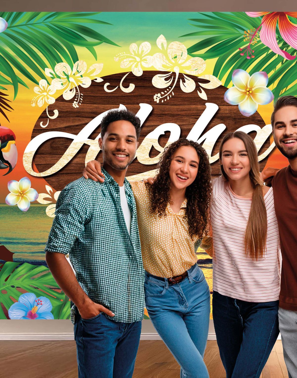 Stort Aloha Hawaii Banner/Fotobanner 220x150 cm - Bannere - Guirlander ...