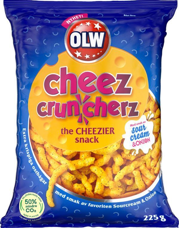 OLW Cheez Crunchers Sour Cream & Onion 225 gram - Se Alle Vores Slik ... OLW Cheez Crunchers Sour Cream & Onion 225 gram - Se Alle Vores Slik ...
