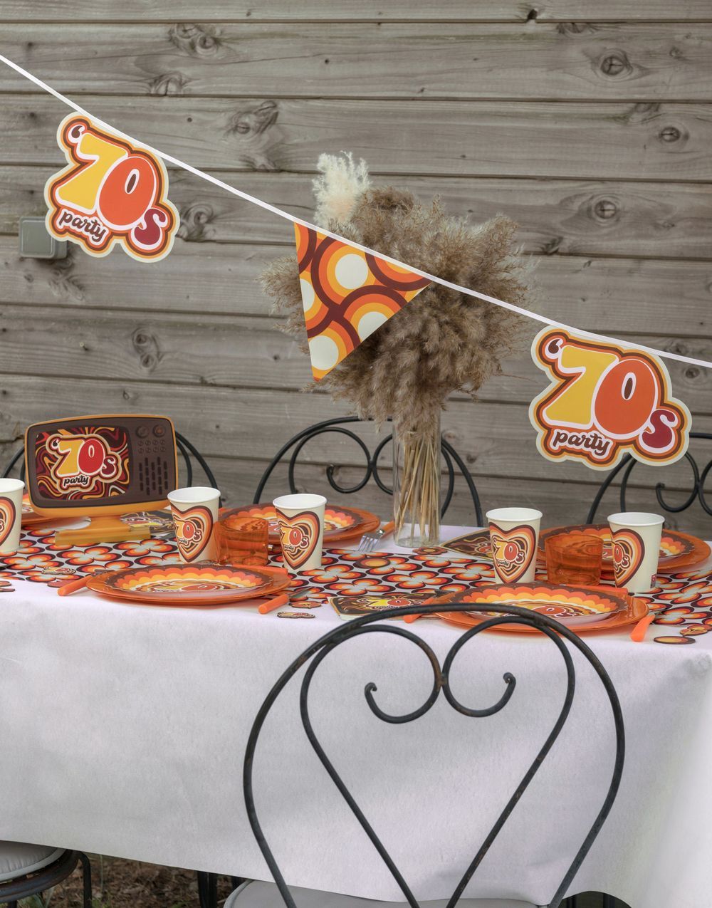 5 Meter Banner 70'erne med Vimpler - 70s Party - Bannere - Guirlander ...