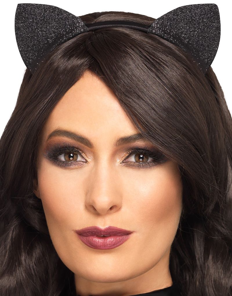 Sorte Katteører med Glitter - Katte - Dyrekostumer - Kostumer efter ...