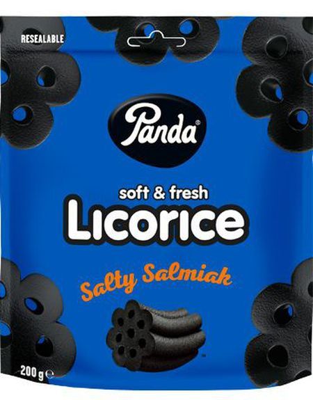 Panda Lakrids Salmiak - Blød Lakrids med Salmiaksmag i Genlukkelig Pose ...