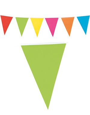 10 Meter Banner med Flerfarvede Vimpel Flag - Vimpler & Flag Guirlander ...