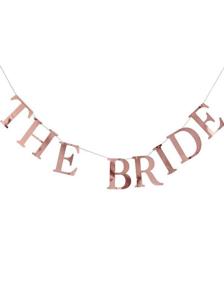 Rosenguldfarvet Banner "The Bride" 1,5 Meter - Blush Hen - Bannere ...