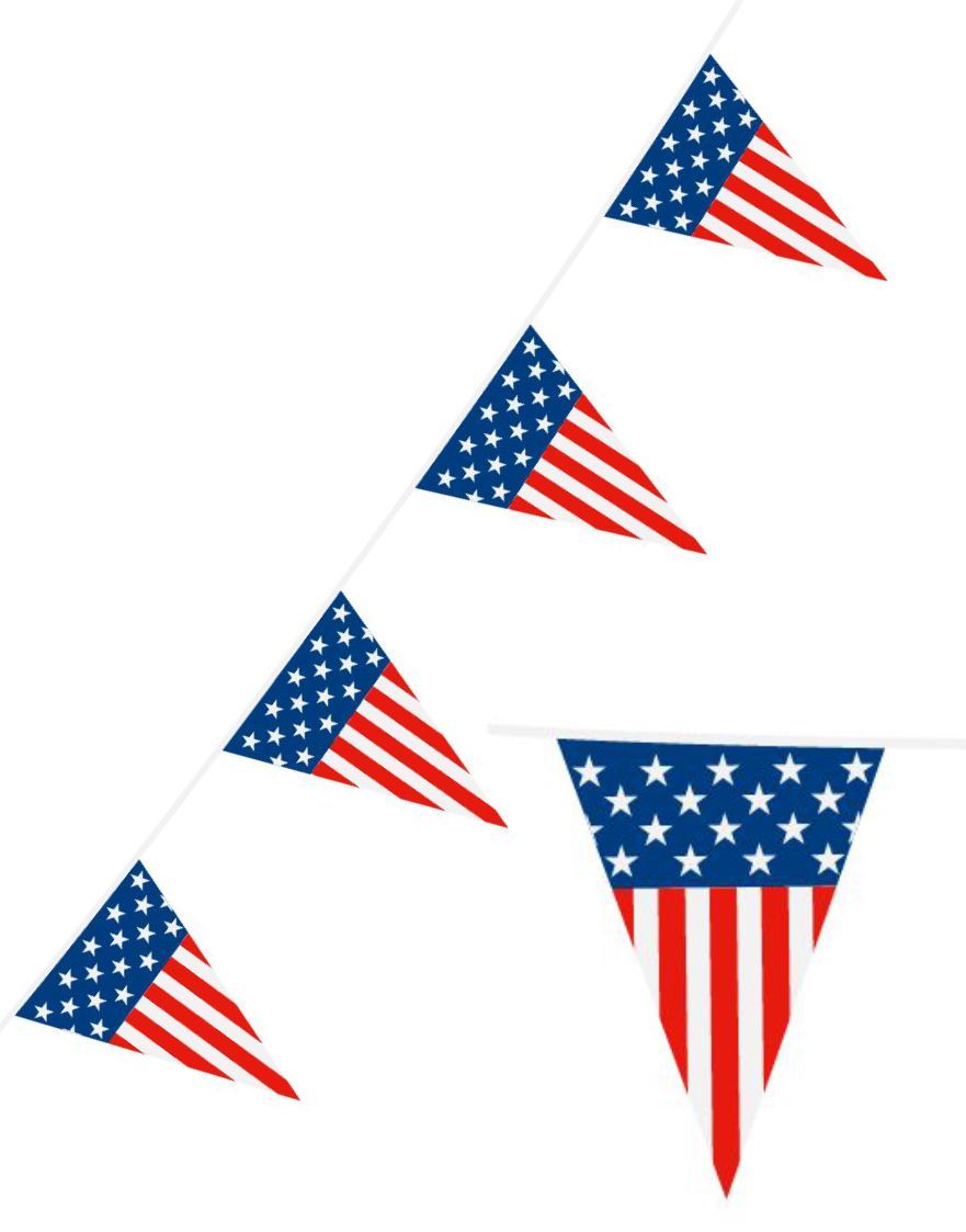 Amerikanske Flag Vimpelbanner på 10 Meter - Vimpler & Flag Guirlander ...