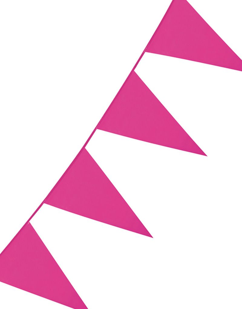 10 Meter Banner med Rosa Vimpel Flag - Vimpler & Flag Guirlander ...