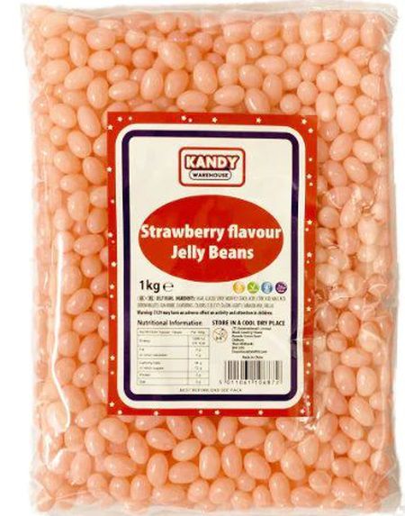 1 kg Zed Candy Strawberry Jelly Beans - Gelébønner med Jordbærsmag - Se ...