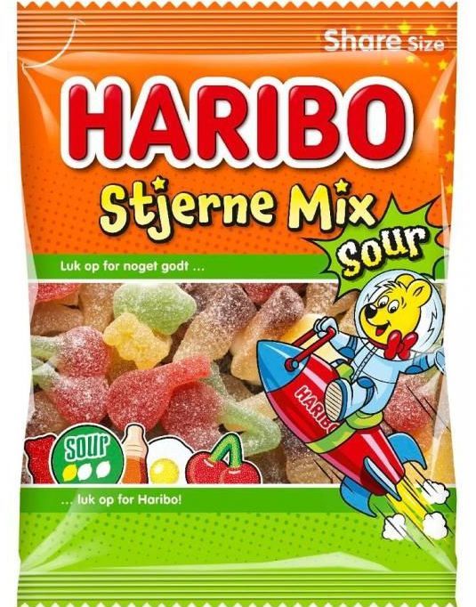 Haribo Sur Starmix 150 gram - Pinatafyld og slikposefyld - Produkttyper - ALT TIL FEST