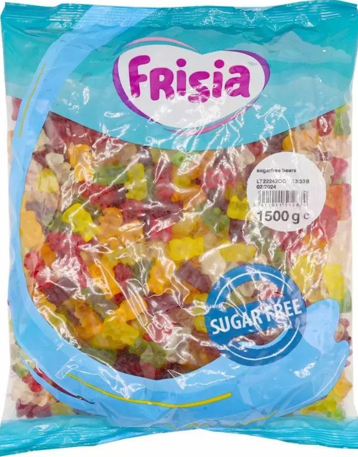 1,5 kg Frisia Sukkerfri Gummybears - Pose Wine Gummies (SUGAR FREE ...