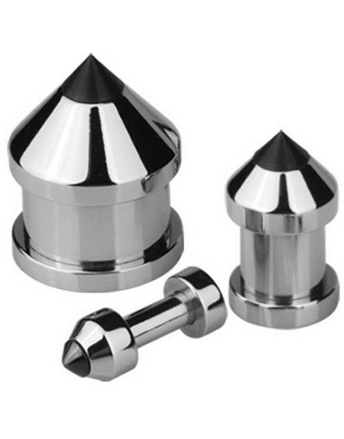 Spike With Black Tip - Piercing Plugg og andre Kirurgisk Stål Plugger