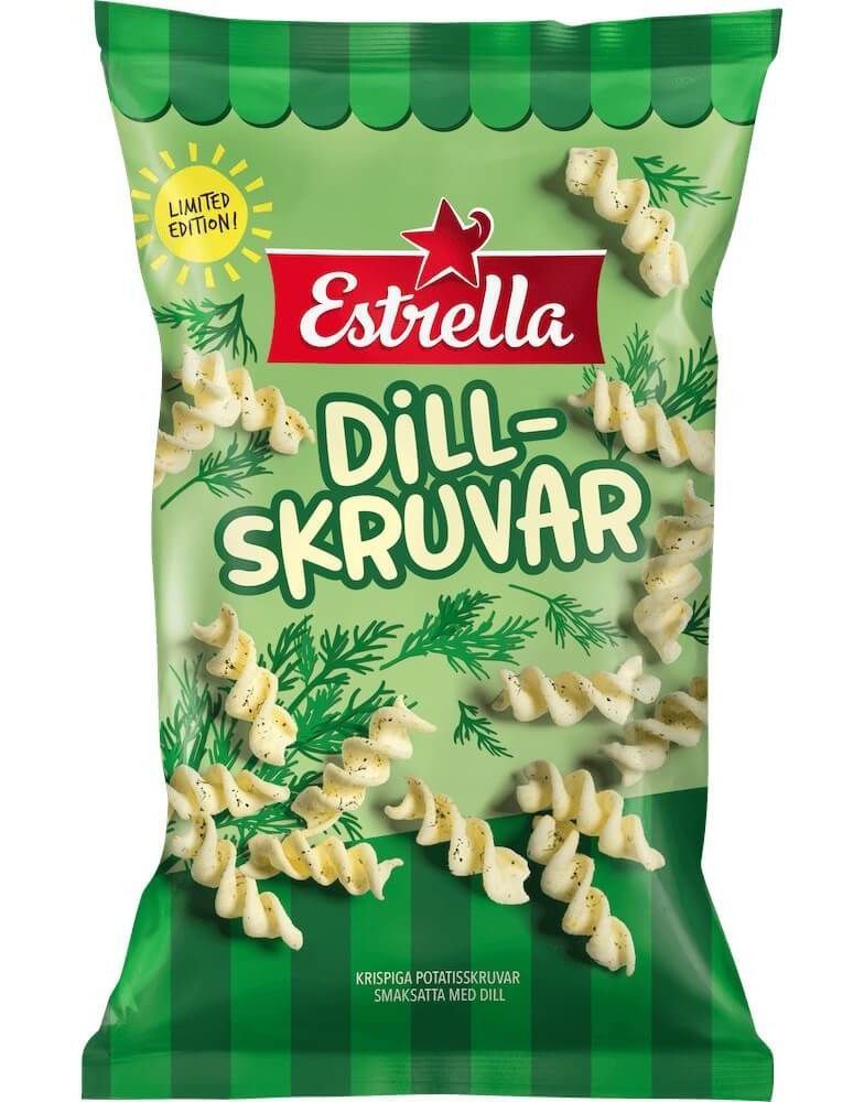 Estrella Potetskruer med Dillsmag 80 Gram - Se Alle Vores Slik - Slik ...