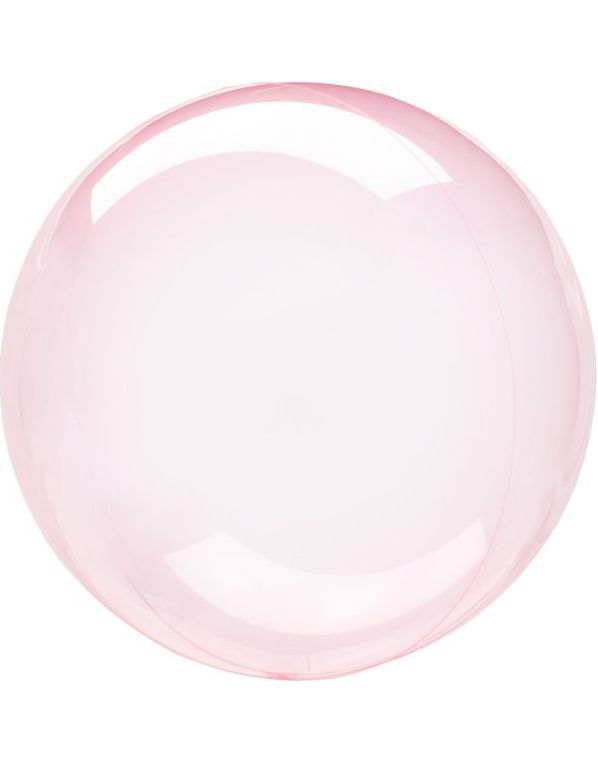 Rosa gennemsigtig ballonboble, 40 cm - Enkeltfarvede Balloner ...