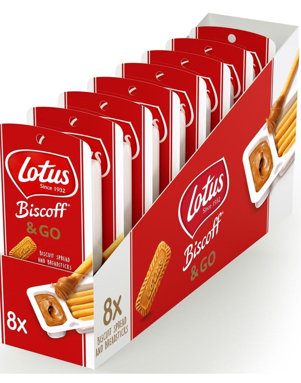 8 St Lotus Biscoff & Go - Brødpinde og Biscoff Spread - Hel Æske 360 ...