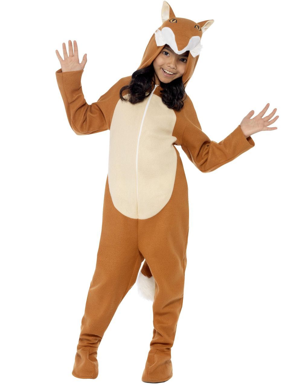 Ræv Børnekostume med Hætte og Hale - Ræve - Dyrekostumer - Kostumer ...