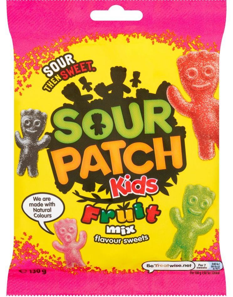 Sour Patch Kids Fruit Mix - Kæmpesur Vingummi 130 Gram - Se Alle Vores ...