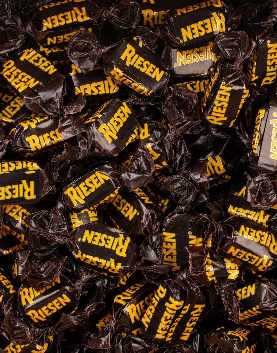 1 kg Riesen Dark Chocolate Chewy Toffee - Toffee med Mørk Chokolade ...