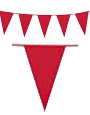 10 Meter Banner med Røde Vimpel Flag - Vimpler & Flag Guirlander ...