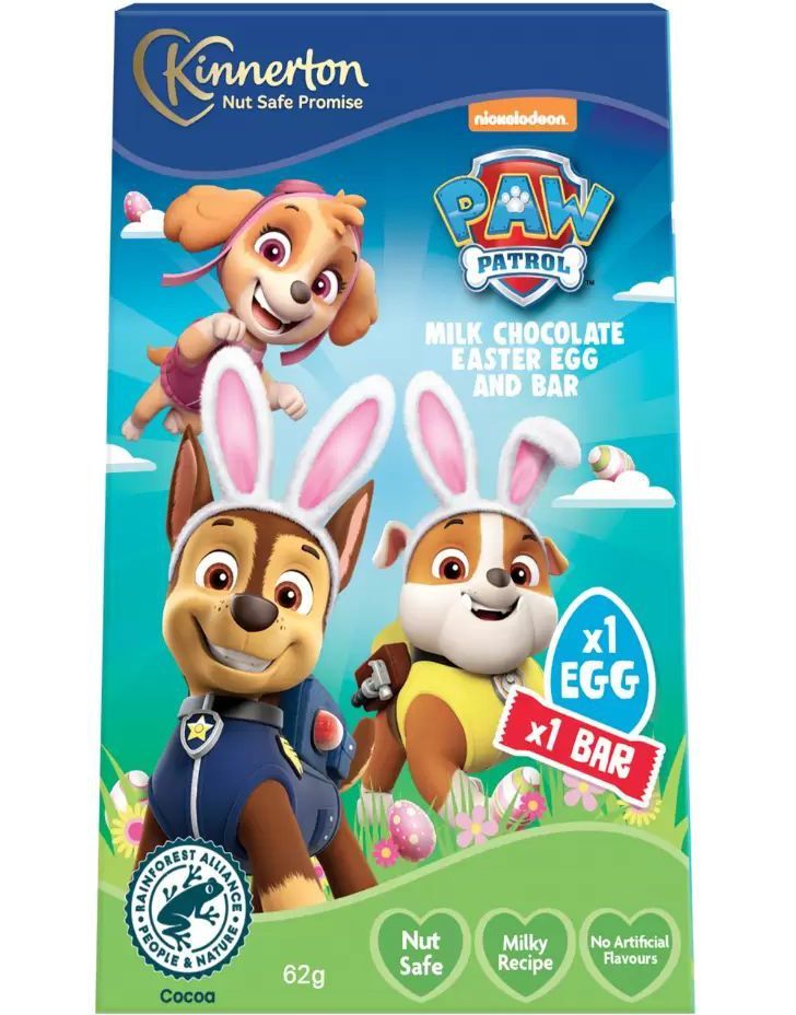 Kinnerton Paw Patrol Chokoladeæg og Chokoladebar - Påskefavoritter ...