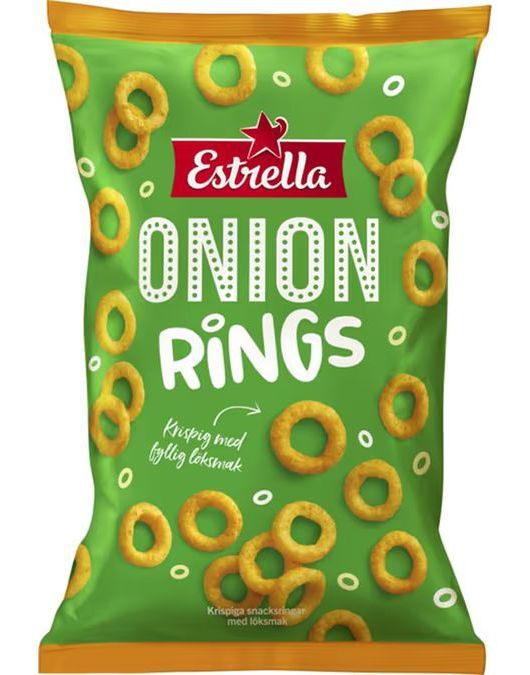 Estrella Onion Rings 200 gram - Se Alle Vores Slik - Slik og Chokolade ...