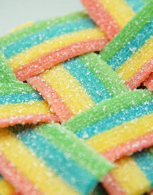 1 kg Damla Sur Regnbue Bælter - Regnbuefarvede Sure Vingummi Bælter ...