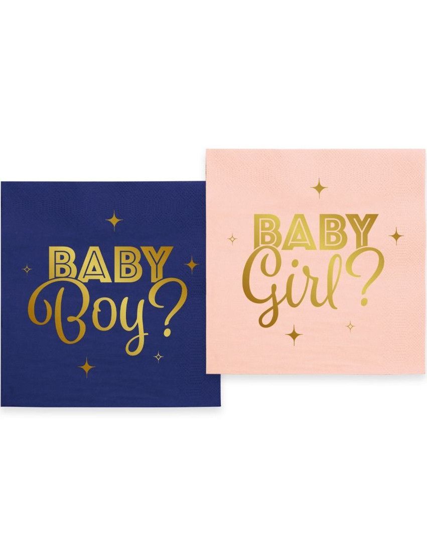 20 stk Gender Reveal Servietter 33x33cm - Servietter - Produkttyper ...