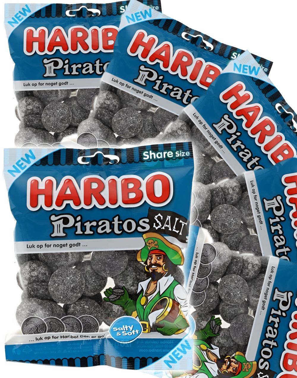 28 Stk Haribo Piratos Salt - Hel Æske - Se Alle Vores Slik - Slik og ...