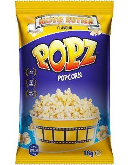 Portionspose med Popz Popcorn med Smørsmag 20 gram - Se Alle Vores Slik ...