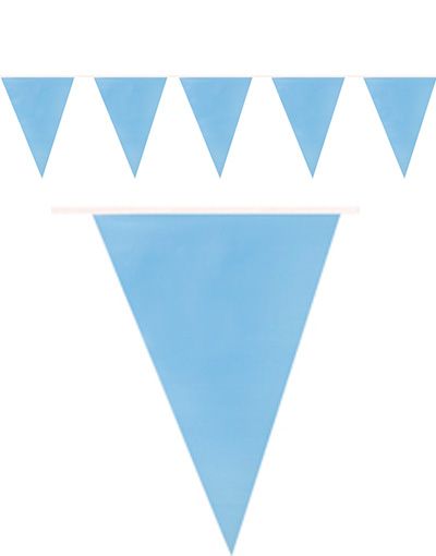 10 Meter Banner med Lyseblå Vimpel Flag - Vimpler & Flag Guirlander ...