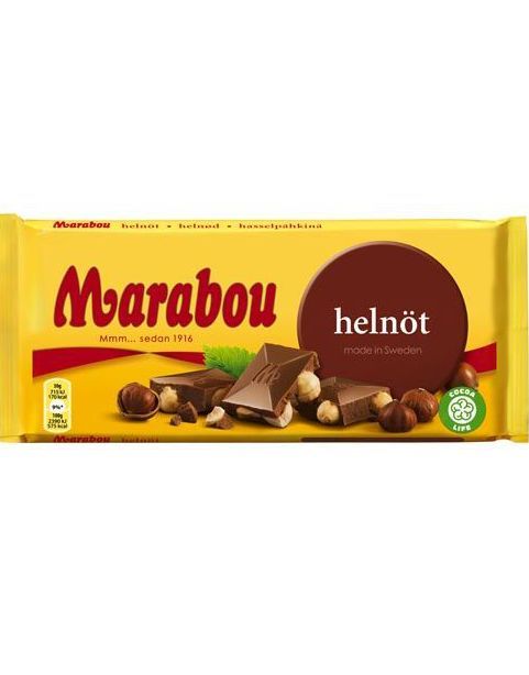 Marabou Helnød Plade Chokolade 200 gram - Se Alle Vores Slik - Slik og ...