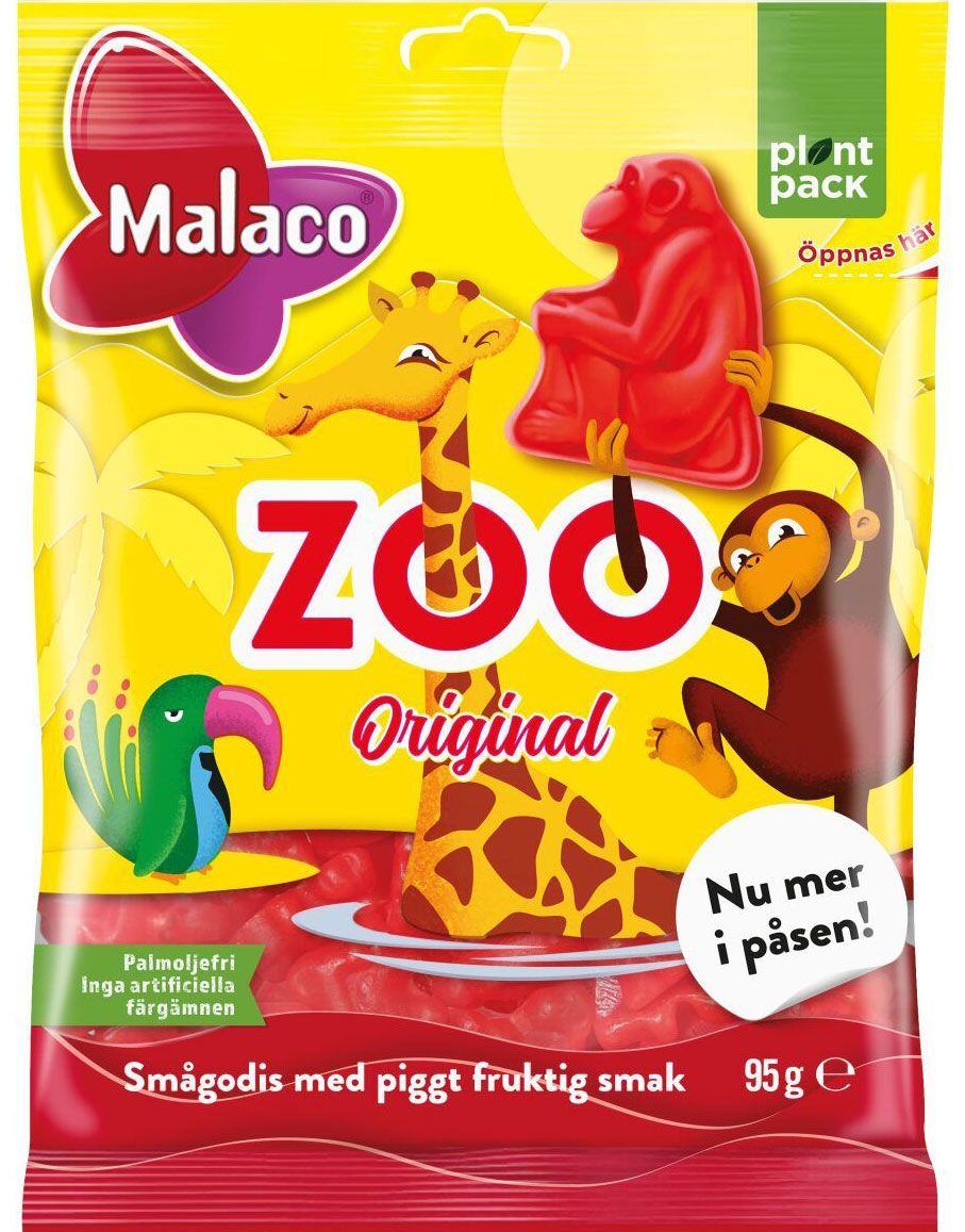 Pose med Malaco Zoo Original 95 Gram - Se Alle Vores Slik - Slik og ...