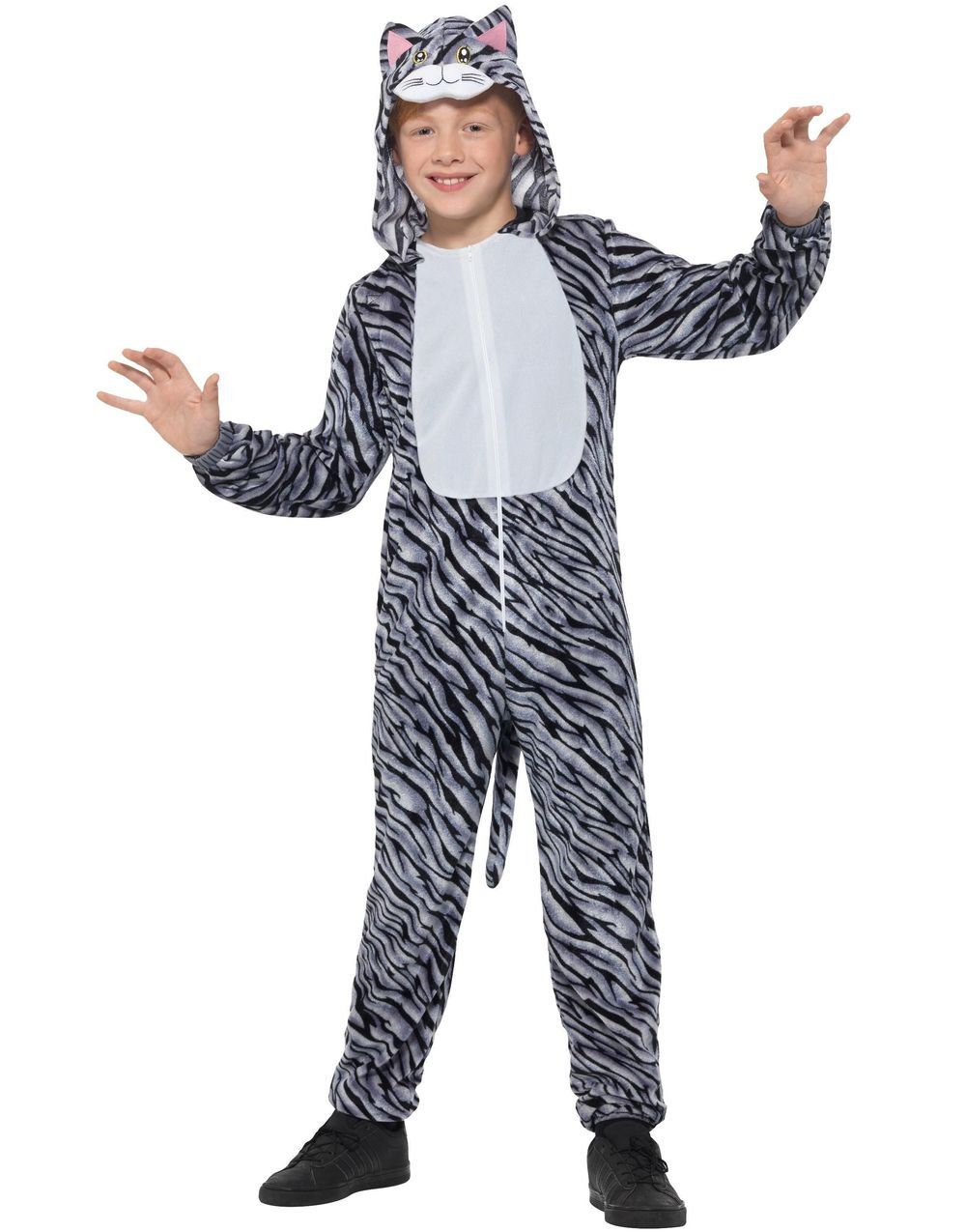 Kat Børnekostume med Hætte og Hale - Andre Dyr - Dyrekostumer ...