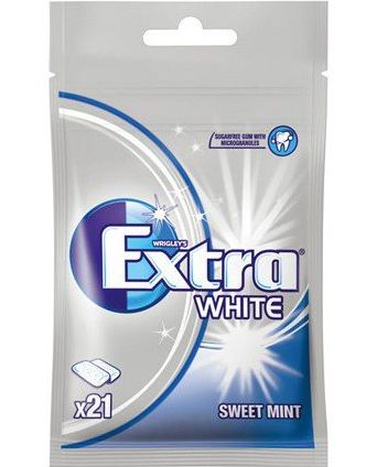 Extra White Sweet Mint 29g - Selvlukkende pose - Se Alle Vores Slik ...