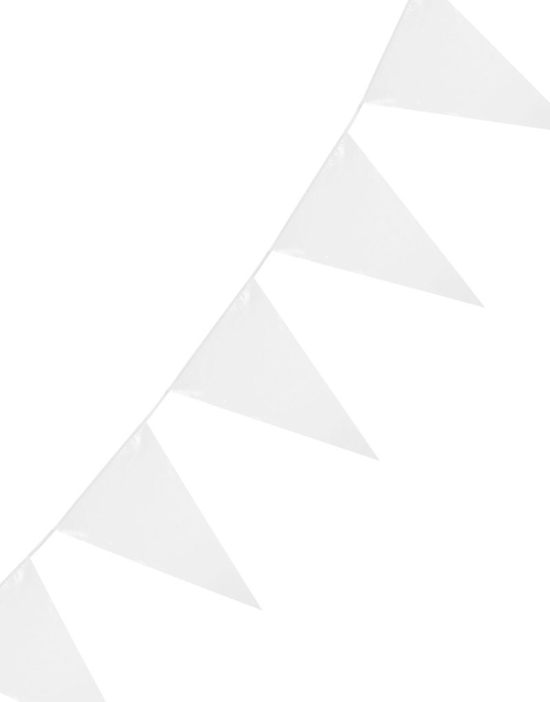 10 Meter Banner med Hvide Vimpel Flag - Vimpler & Flag Guirlander ...