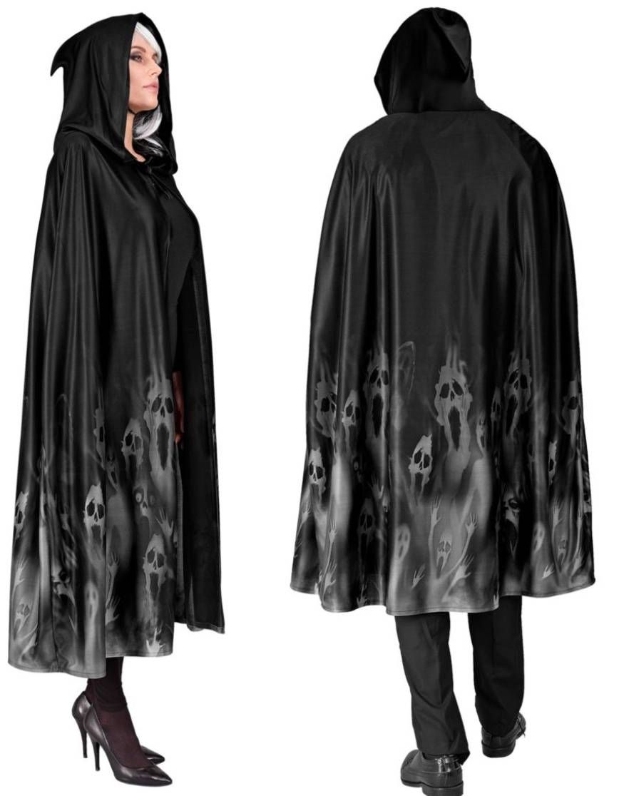 Kostumekappe Med Spøgelsesmotiv Til Voksen 120 cm - Kapper - Kostumer ...