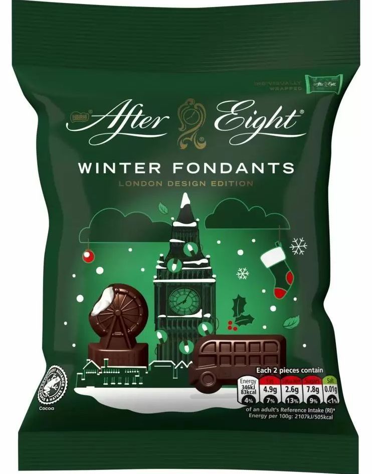 After Eight Winter Fondants - Mørke Chokoladestykker med Pebermyntefyld ...