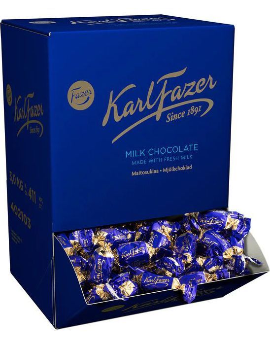 3 kg Karl Fazer Milk Chocolate - Mælkechokoladestykker i ...