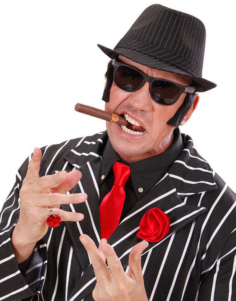 Svart Fedorahatt med Hvite Striper og andre Hatter og Fedora