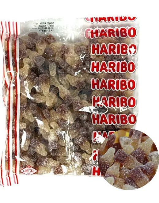 1 kg Haribo Fizzy Happy Cola-flasker - Se Alle Vores Slik - Slik og ...