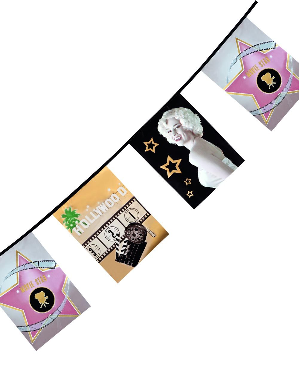 6 Meter Langt Banner - Hollywood Fame - Vimpler & Flag Guirlander ...