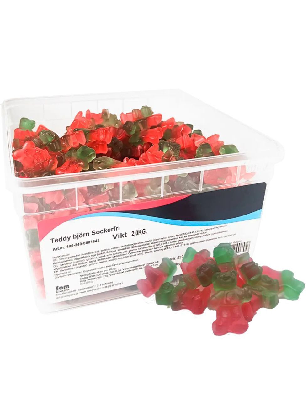 2 kg Sugarfree Jelly Bears - Sukkerfrie Vingummibamser - Se Alle Vores ...