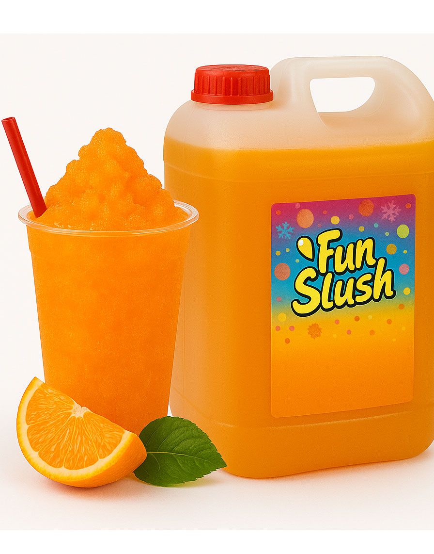 5 Liter Appelsin Slush-Koncentrat - 30 Liter Færdig Popz Fun Slush ...