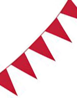 10 Meter Banner med Røde Vimpel Flag - Vimpler & Flag Guirlander ...