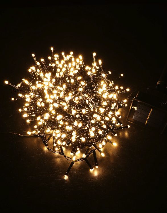 11 meter Lang Solcelledrevet Lysslynge med 560 Varme, hvide LED-lys ...