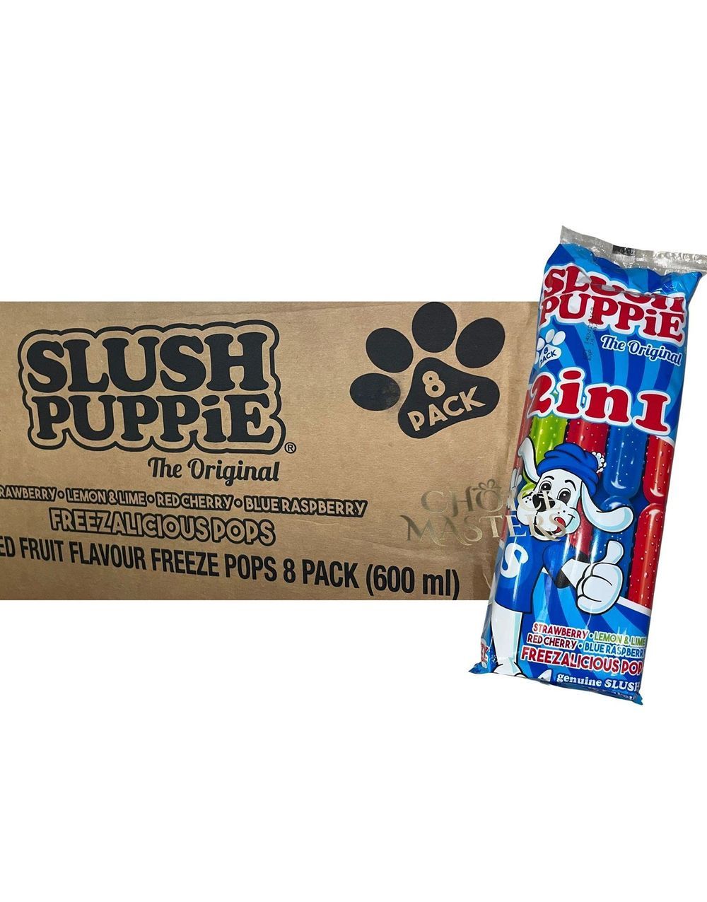 20 stk. 8-pakke Slush Puppie 2-i-1 Freeze Pops - Saft-is med 4 ...