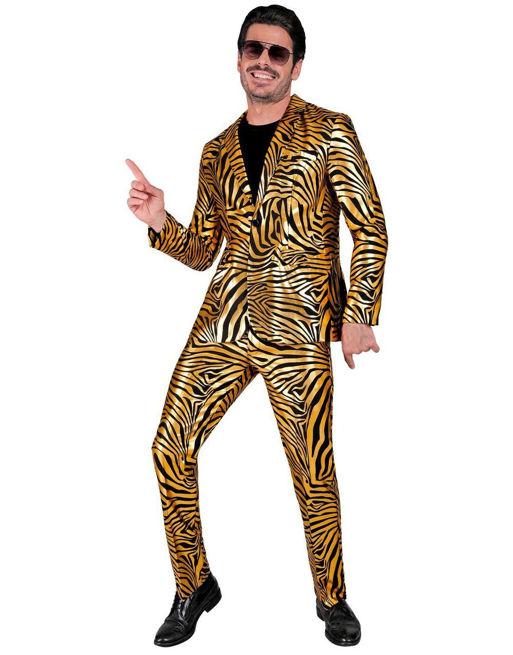 Maskeraddräkt med Guldfärgat Djurmönster Till Man - Løver & Tigre ...