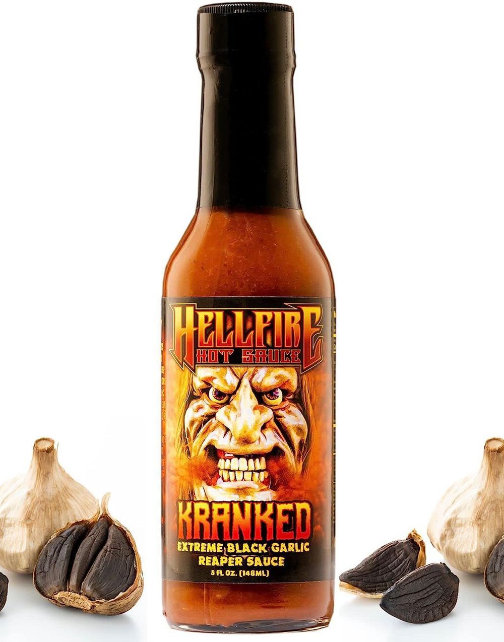 Hellfire Kranked Extreme Black Garlic & Carolina Reaper Hotsauce ...